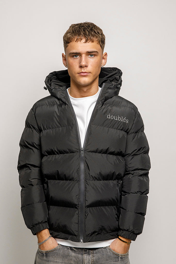 Spring Pufferjacket with Logo - Black – Doublés