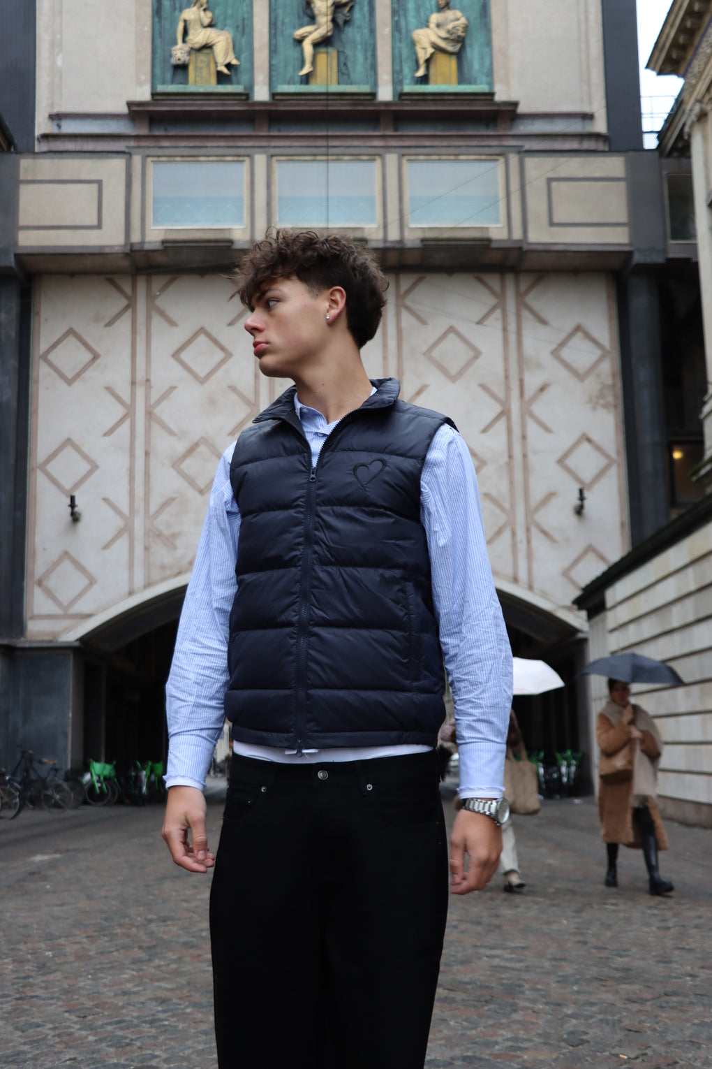 Vest med Hjerte - Mørkeblå – Doublés